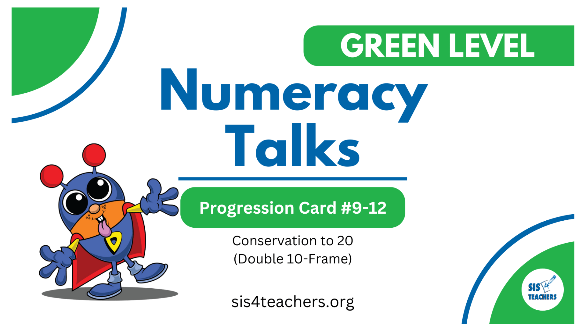 Numeracy Talks – Green Level Progression Cards 9-12 | SIS For Teachers