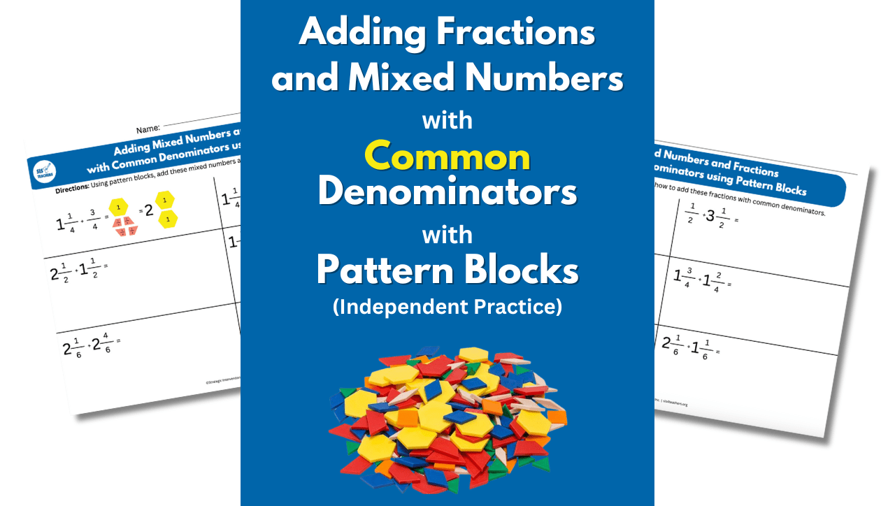 Adding Mixed Numbers and Fractions with Common Denominators using ...
