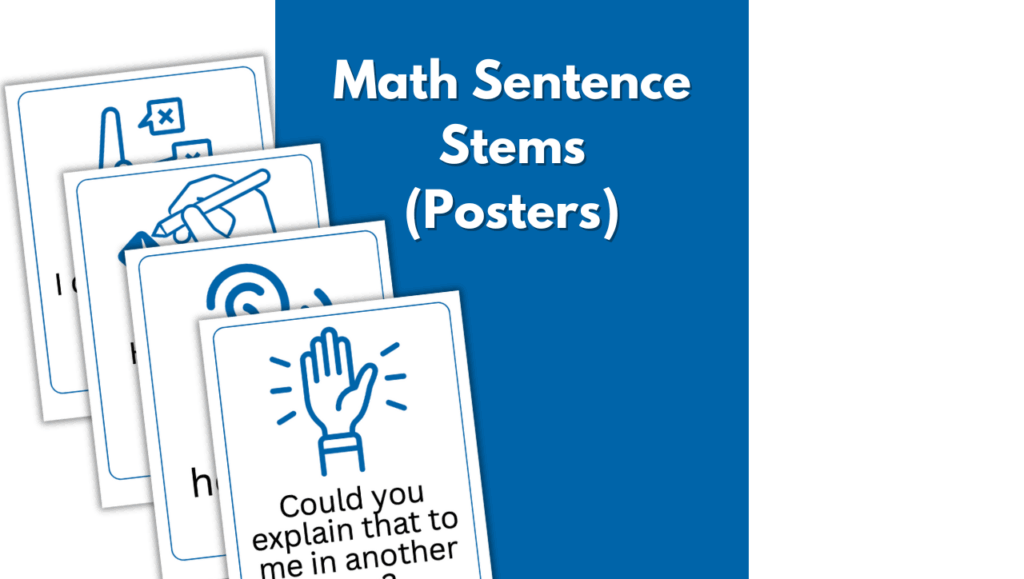 Math Sentence Stems (Posters) | SIS For Teachers