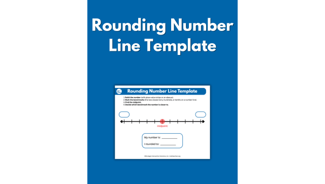 Rounding Number Line Template | SIS For Teachers